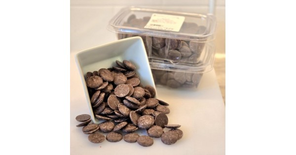 Merckens Dark Chocolate Melting Wafers - 50 lb box