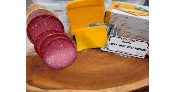 Fresh Cut Colby with Chili Peppers - per lb