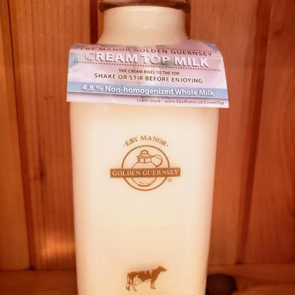 Milk - Local Eby Manor - Golden Guernsey (Cream on the Top) - 1 L